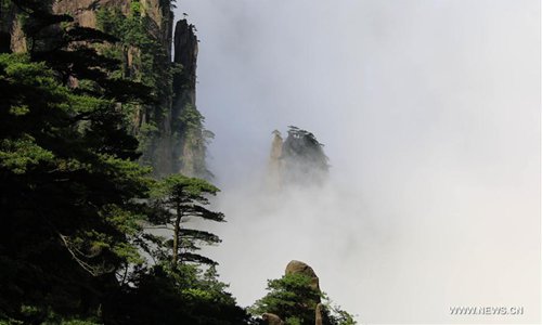 Clouds seen after rain on Huangshan Mountain in China's Anhui - Global Times