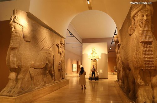 Ancient treasures displayed at Iraqi national museum in Baghdad ...