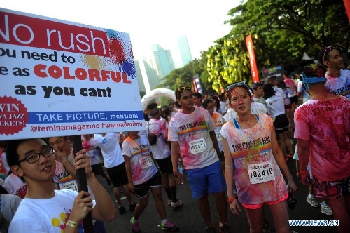Thousands take part in Color Run festival in Indonesia - Global Times