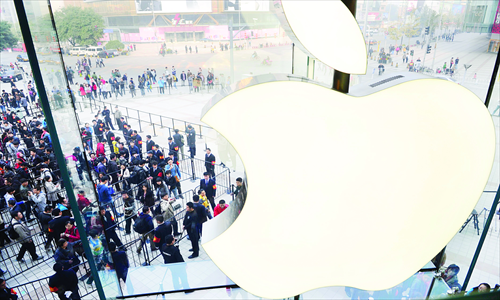 Biggest Apple store in Asia opens to massive crowds - Global Times