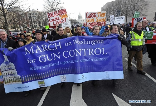 Thousands rally for stricter gun control laws in Washington - Global Times