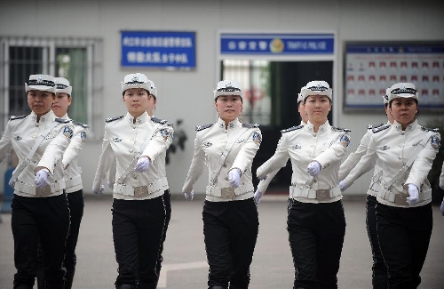 Traffic policewomen in China's Sichuan - Global Times