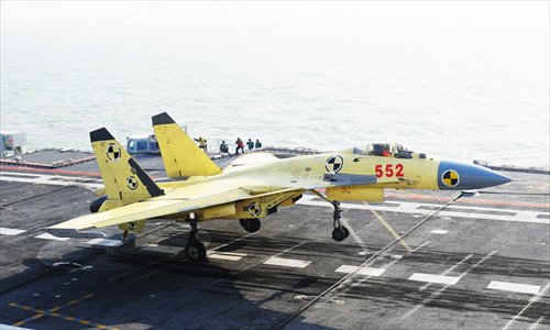 Observing take-off and landing of J-15 fighter jet in details - Global ...