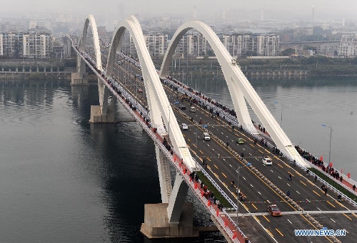 Newly-built Guangya Bridge opens in Liuzhou - Global Times
