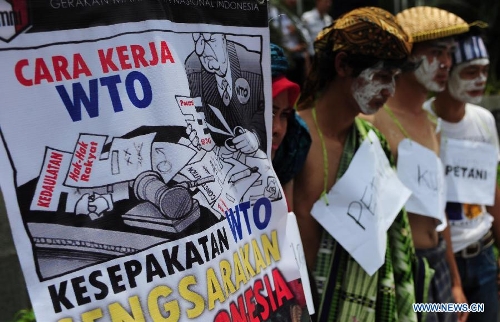 Anti-WTO activists attend demonstration in Bali, Indonesia - Global Times