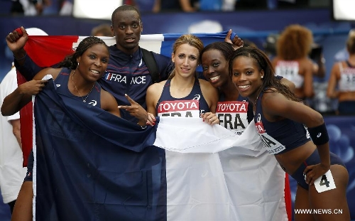 Jamaica wins gold in women's 4X100 Meters Relay at IAAF worlds - Global ...