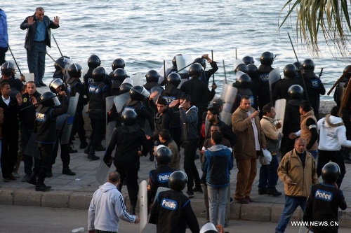 Police, protesters clash in Alexandria, Egypt - Global Times