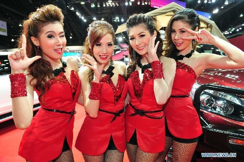 Models at Bangkok International Motor Show - Global Times