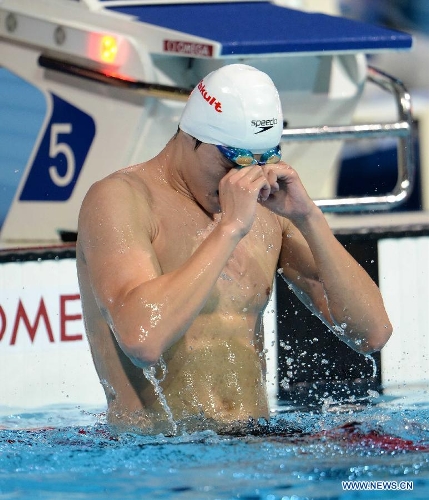 Sun Yang wins gold medal of men's 800m freestyle - Global Times