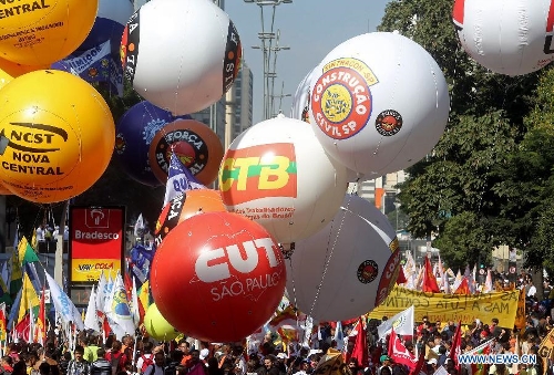 Brazilian demonstrators demand better working conditions, public ...