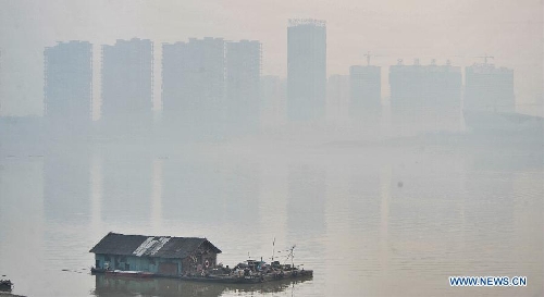 Fog shrouds Central China's Changsha - Global Times