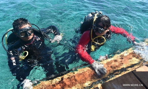 Chinese archaeological team explores Shanhu Island in South China Sea ...