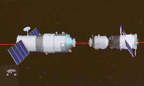 China's first space manual docking successful - Global Times