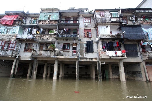 Heavy rainfalls makes water level of Futun river surpassed warning line ...