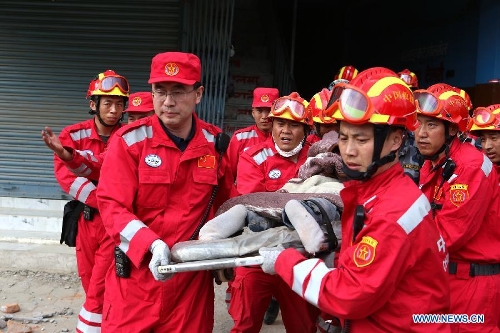 Chinese rescue team carries out humanitarian mission in Nepal - Global ...