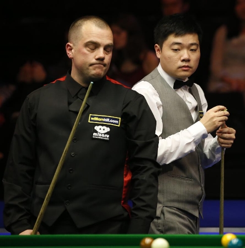 Ding Junhui competes during UK Snooker Championship - Global Times
