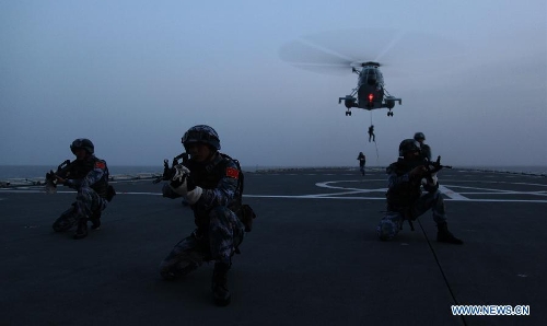 Chinese special troop soliders join night training in Gul Ad - Global Times