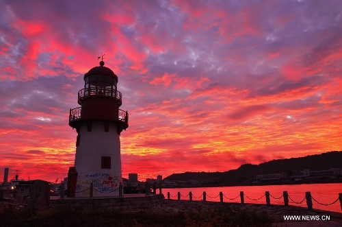 Gorgeous flaming clouds in E China - Global Times