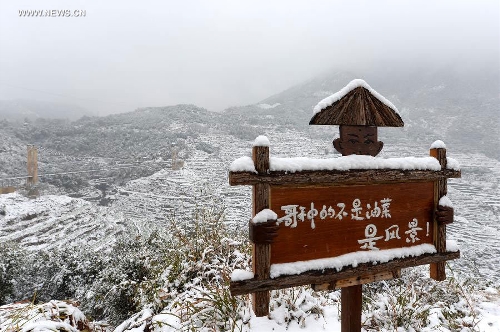 Snow scenery in Wuyuan county, East China - Global Times