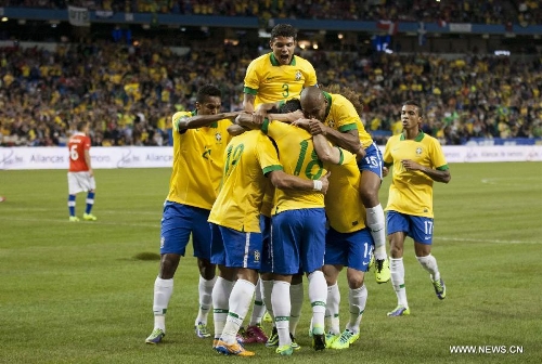 Brazil edge Chile 2-1 in friendly - Global Times