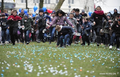 Easter egg hunt event held in Brussels, Belgium - Global Times