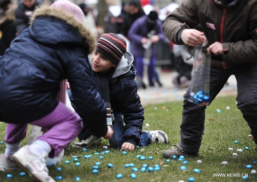 Easter egg hunt event held in Brussels, Belgium - Global Times