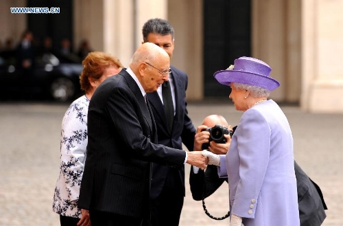 Britain's Queen Elizabeth visits Italian president in Rome - Global Times