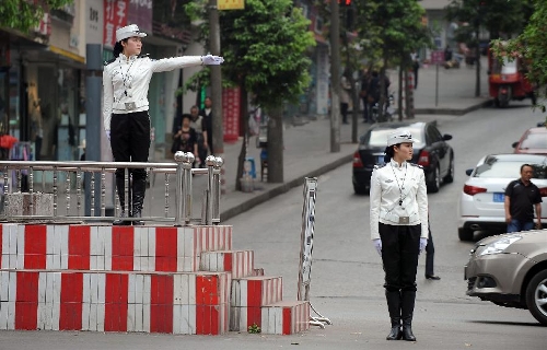 Traffic policewomen in China's Sichuan - Global Times