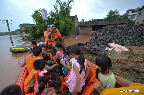 Rainstorm-triggered natural disasters hit parts of China - Global Times