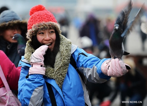 Temperature rise in Harbin brings more winter fun - Global Times