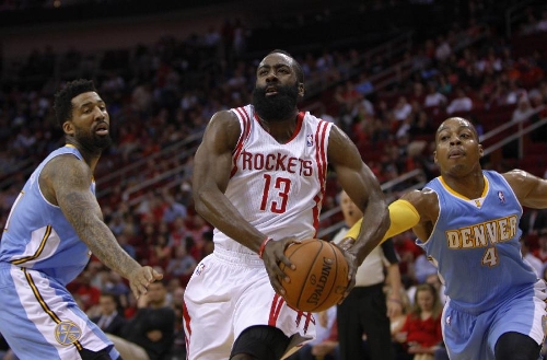 Houston Rockets VS. Denver Nuggets competes at 2013/2014 NBA - Global Times