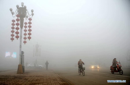Heavy fog hits N China - Global Times