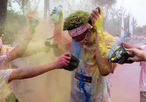 These colors do run: More than 20,000 attend Beijing Color Run - Global ...