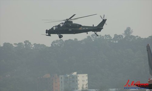 WZ-10 attack helicopter in training - Global Times