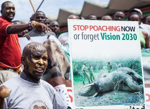 Kenyans protest against poaching of elephants and rhinos - Global Times