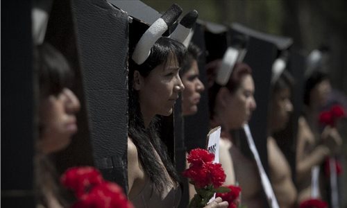 Activists protest against bullfighting in Mexico - Global Times