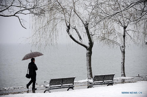 Snowfall hits Wuhan, C China - Global Times