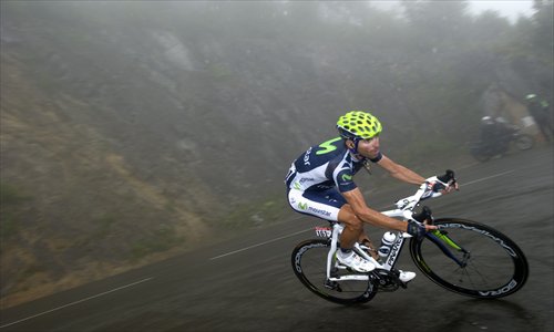 Valverde holds off Sky, wins stage 17 win - Global Times