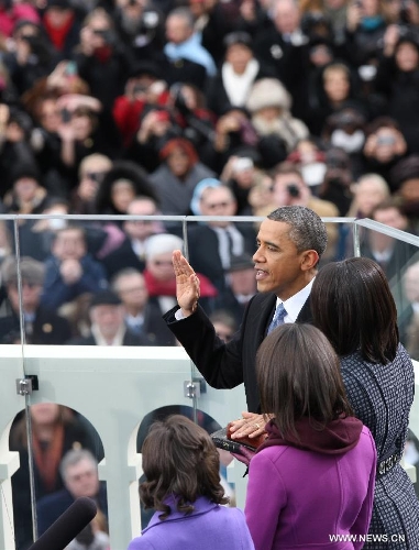 Obama takes oath for his 2nd term - Global Times