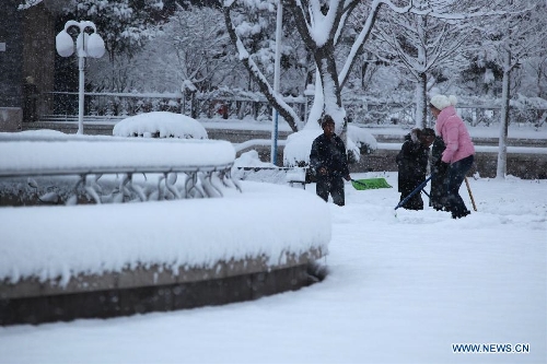 China's Weihai City witnesses heavy snowfall - Global Times