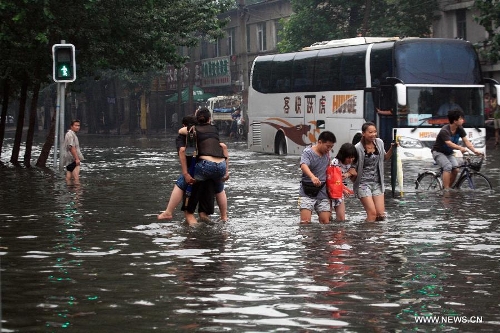 Some parts of Shenyang waterlogged due to downpour caused by ...