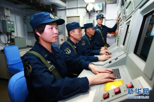 Chinese female sailors at China-Russia joint naval drills - Global Times