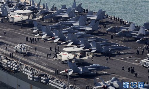 US nuclear-powered warship arrives in S Korea - Global Times