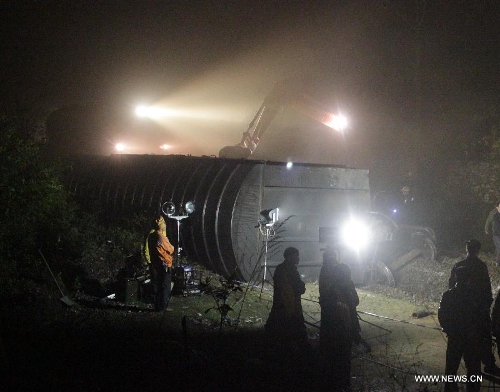 Freight train derailed by landslide in Loudi, China's Hunan - Global Times