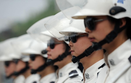 Traffic policewomen in China's Sichuan - Global Times