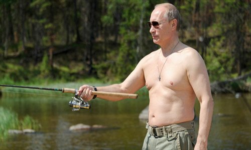 Putin goes fishing with Medvedev in Siberia - Global Times