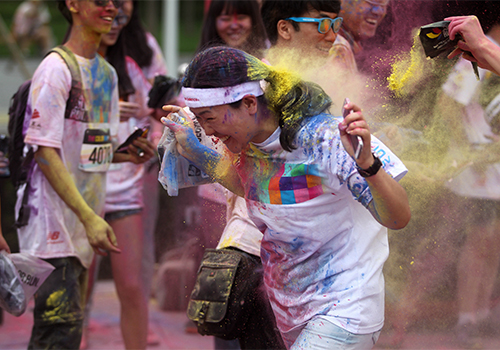 These colors do run: More than 20,000 attend Beijing Color Run - Global ...