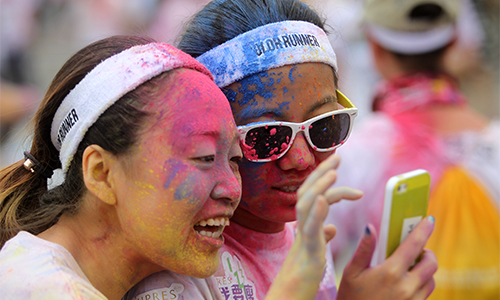 These colors do run: More than 20,000 attend Beijing Color Run - Global ...