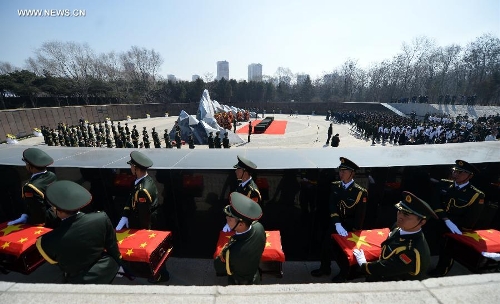 Burial ceremony held for remains of 68 Chinese Korean War soldiers ...