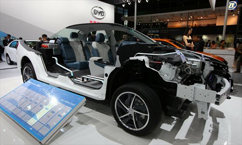 New-energy cars on the Auto Shanghai 2013 - Global Times